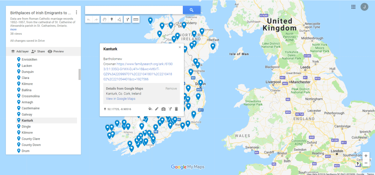 Mapping Birthplaces of Irish Immigrants to St. Catharines – From ...